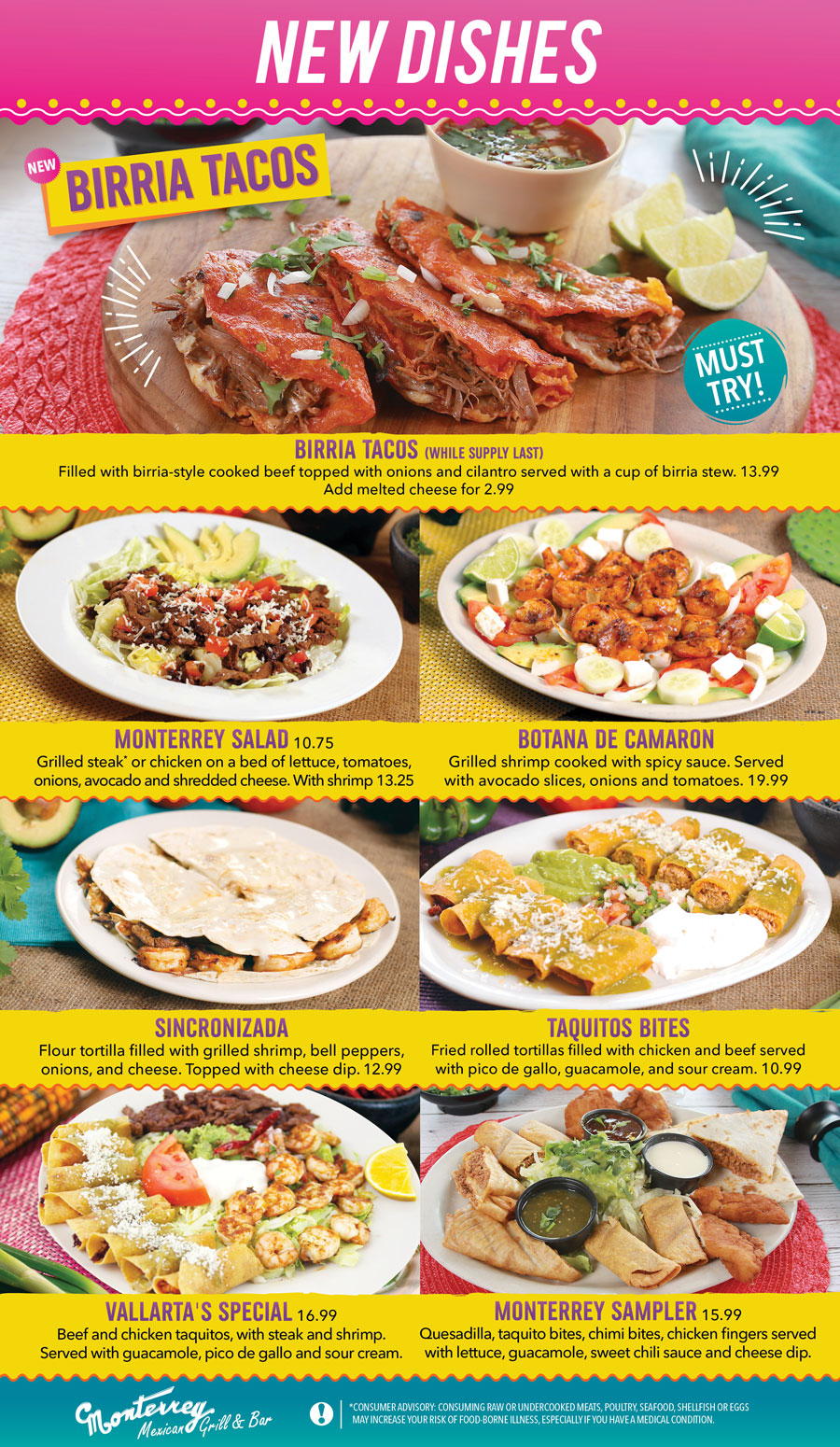 Menu – Monterrey Mexican Grill & Bar – Douglasville